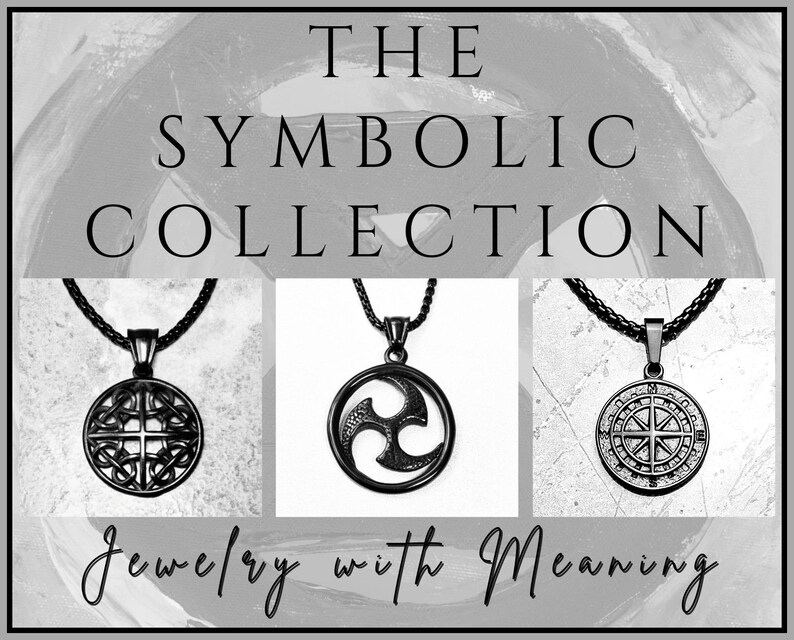 Men's black SHINTO Tomoe Necklace Men's - Etsy