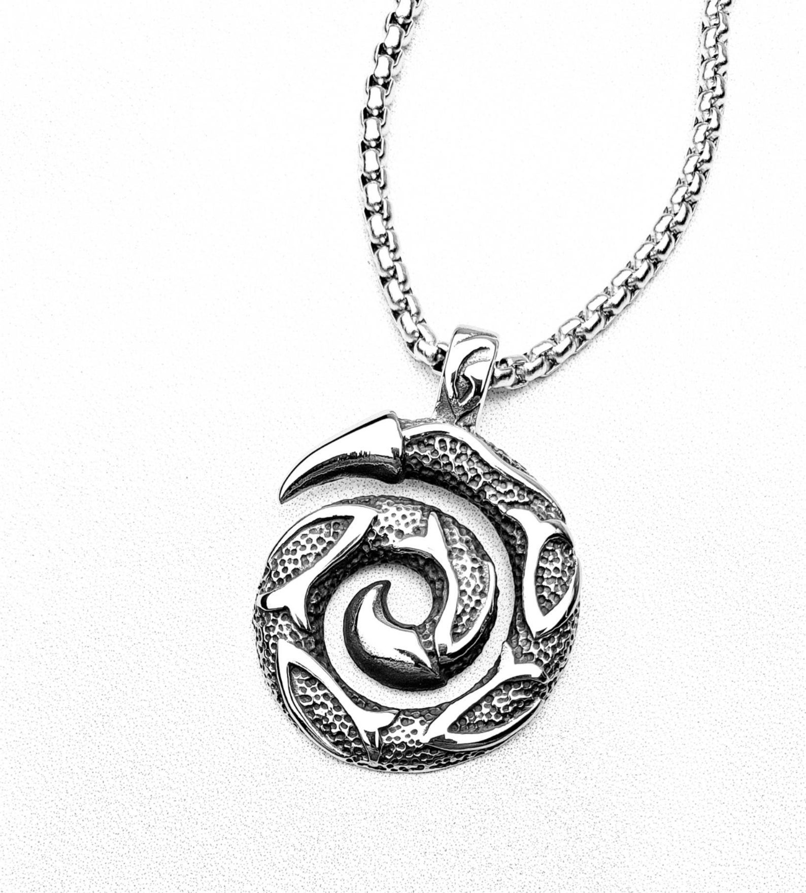 Men's dragon Claw Necklace Men's Silver - Etsy