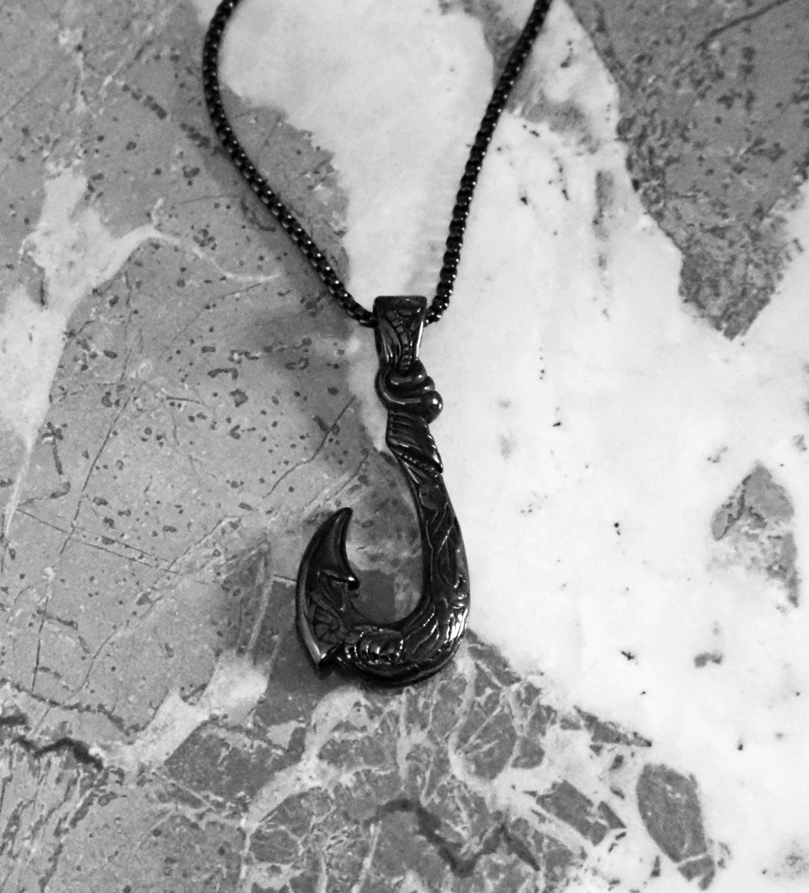 Men's maori FISH Hook Necklace Men's - Etsy