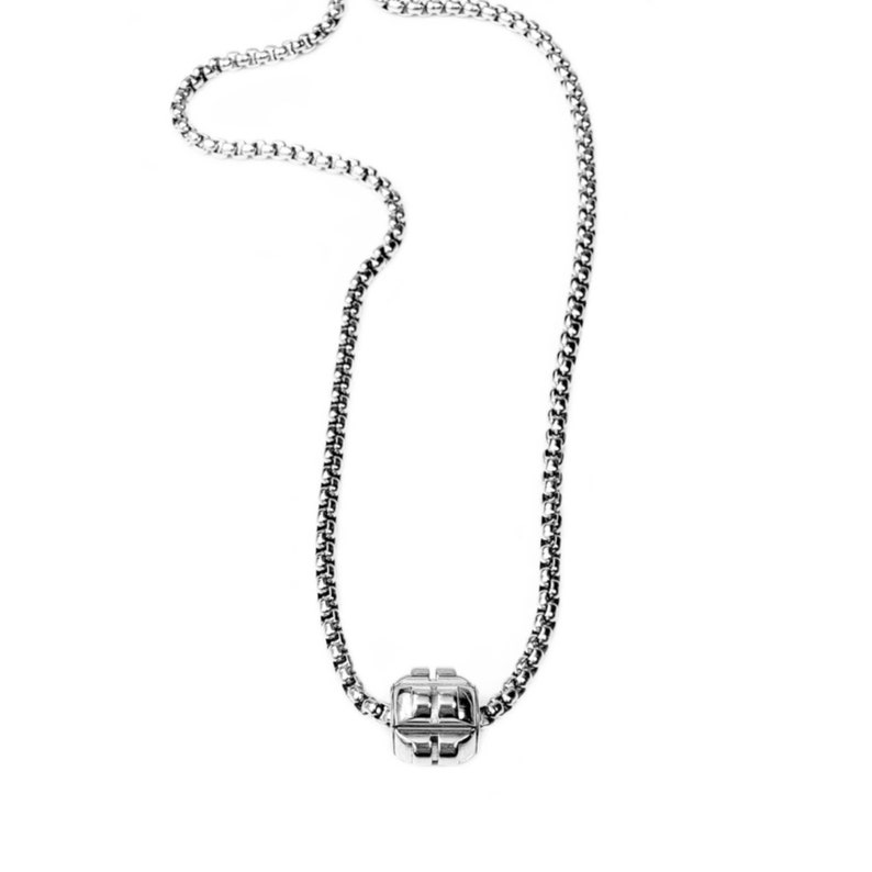 Men's silver Hex Necklace Men's Silver - Etsy