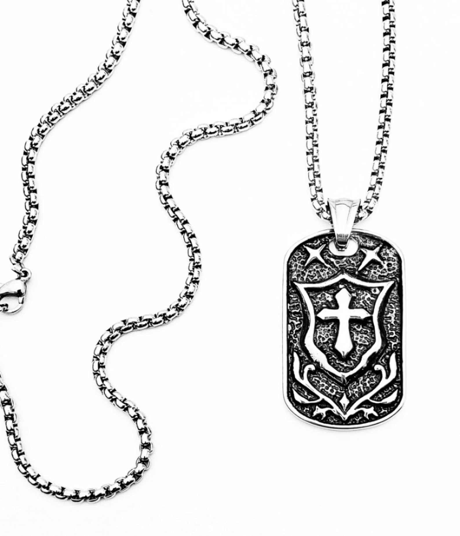 Men's shield OF Strength Necklace Men's | Etsy