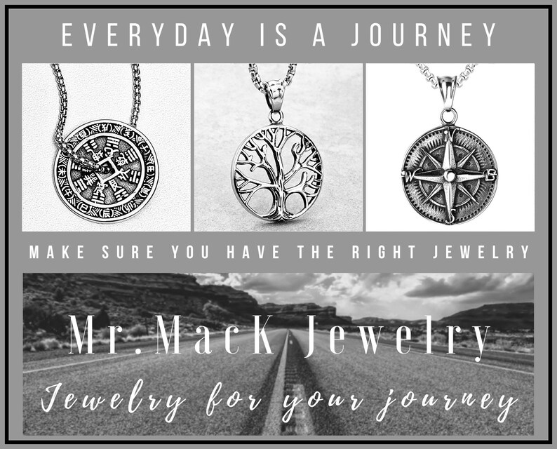 Men's shinto Tomoe Necklace Men's Silver | Etsy