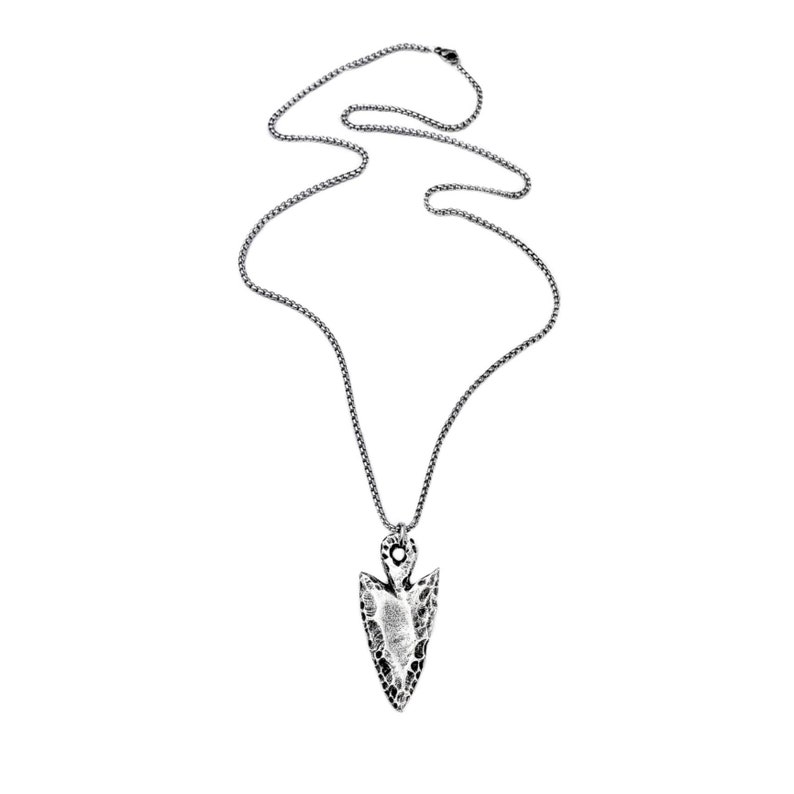 Men's rustic Arrowhead Necklace Men's - Etsy