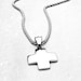Men's SILVER GREEK CROSS Necklace | Men's Silver Stainless Steel Greek ...