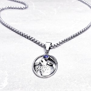 Men's "howling Wolf" Pendant Necklace| Men's Silver Stainless Steel ...