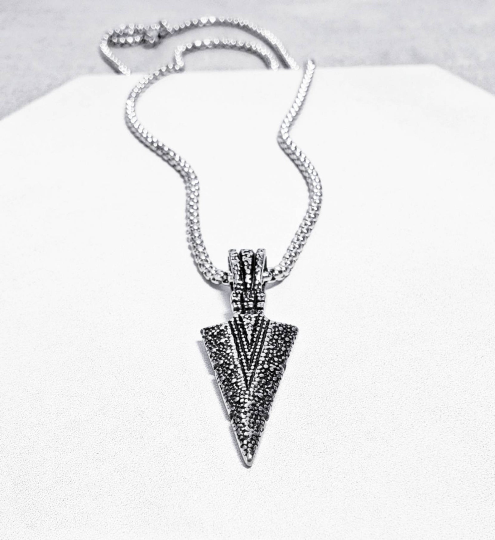Men's STUDDED ARROWHEAD Necklace Men's | Etsy