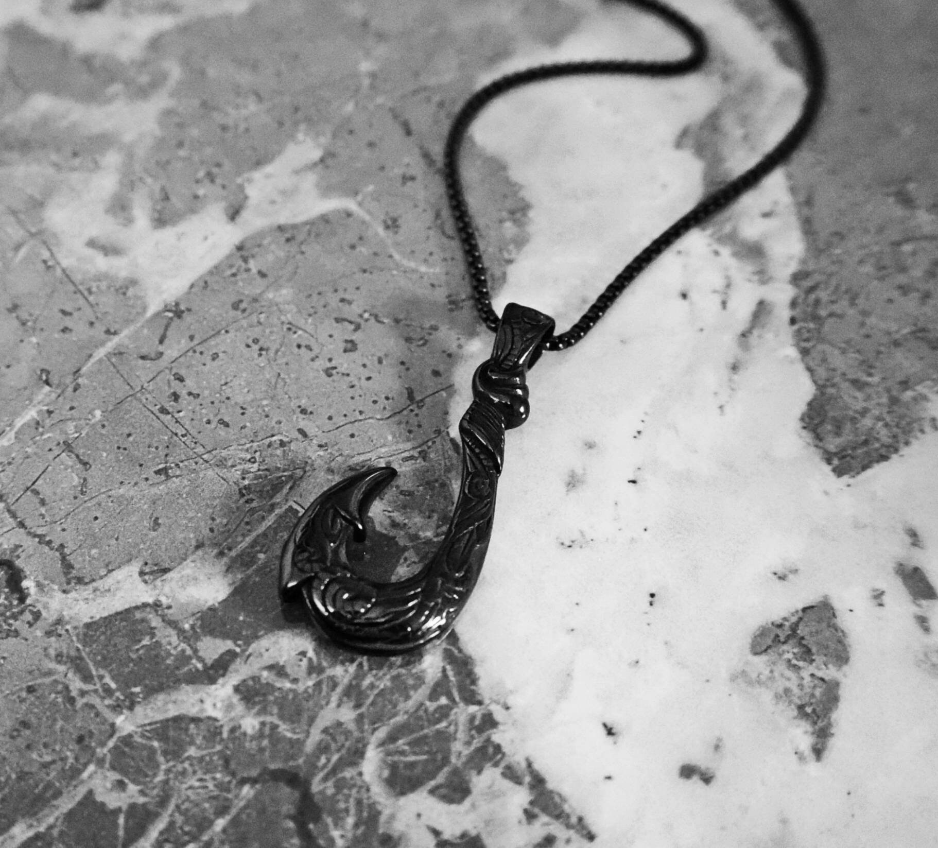 Men's maori FISH Hook Necklace Men's - Etsy