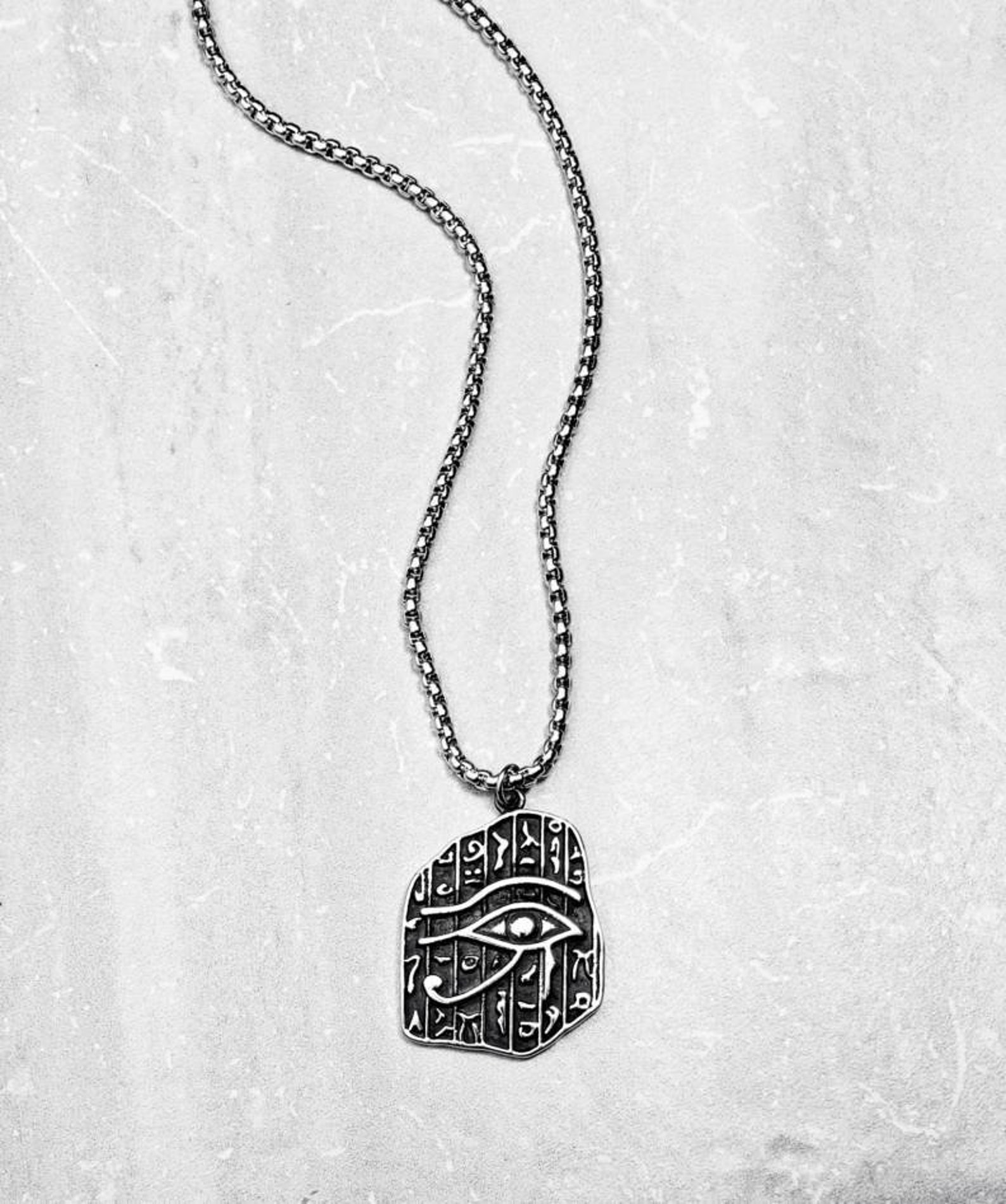 Men's protection Hieroglyph Necklace - Etsy