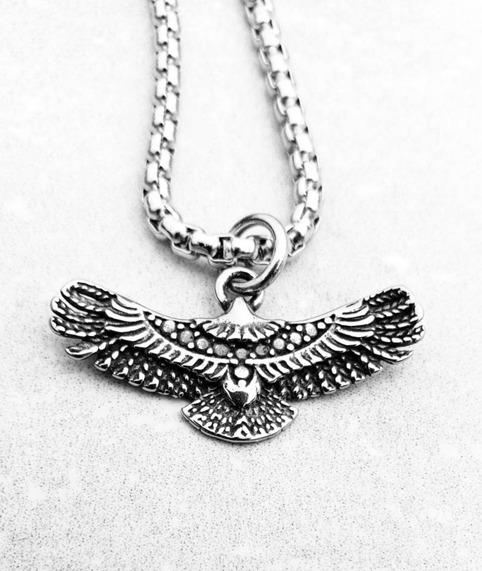 Men's tribal FLYING Eagle Necklace Men's | Etsy
