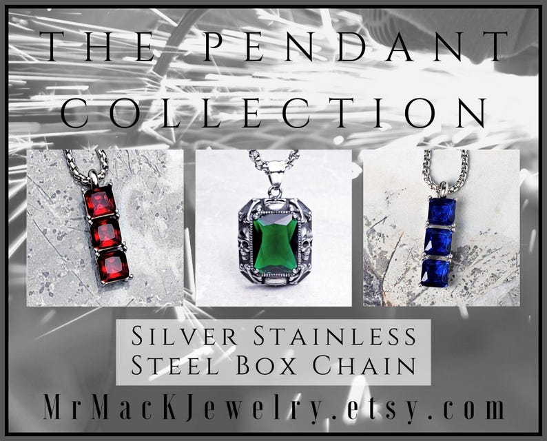 Men's EMERALD CLAW TAG Necklace | Men's Lab Grown Emerald Gemstone ...