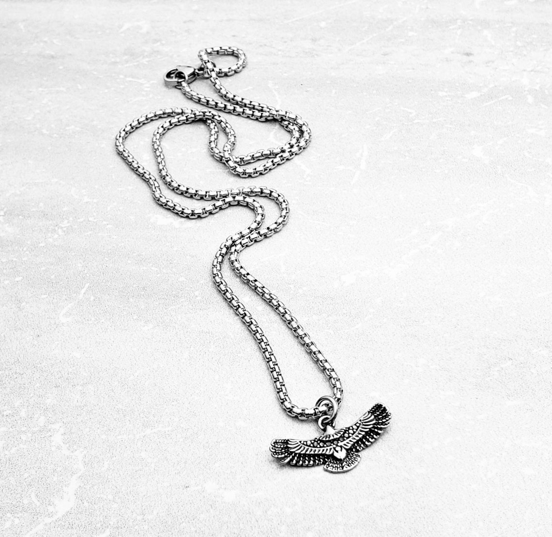 Men's tribal FLYING Eagle Necklace Men's - Etsy