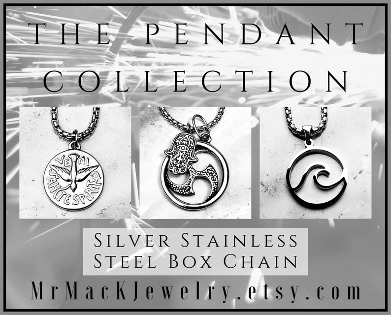 Men's SHINTO TOMOE Necklace | Men's Silver Stainless Steel Japanese ...