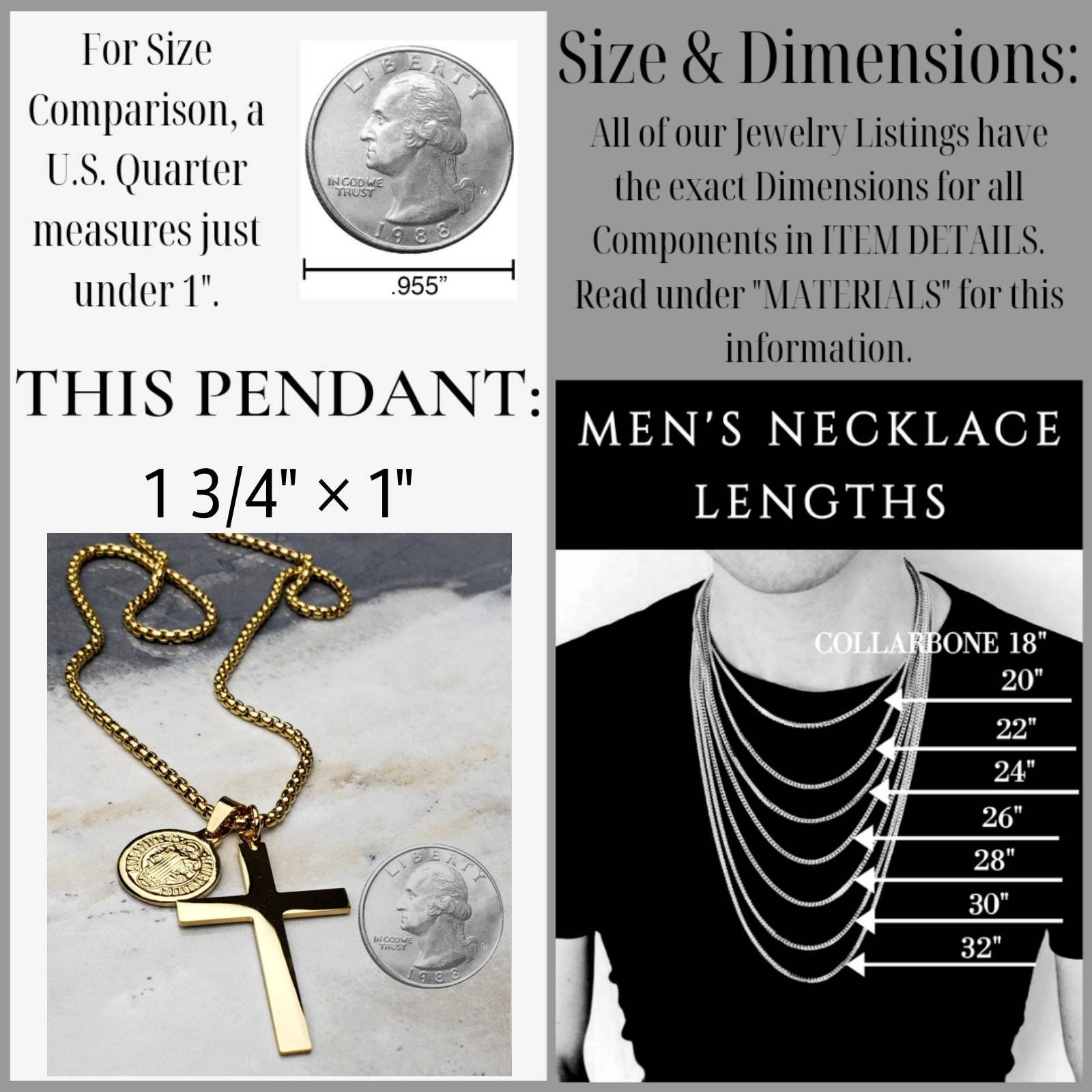 Men's gold SAINTS Cross Necklace Men's | Etsy