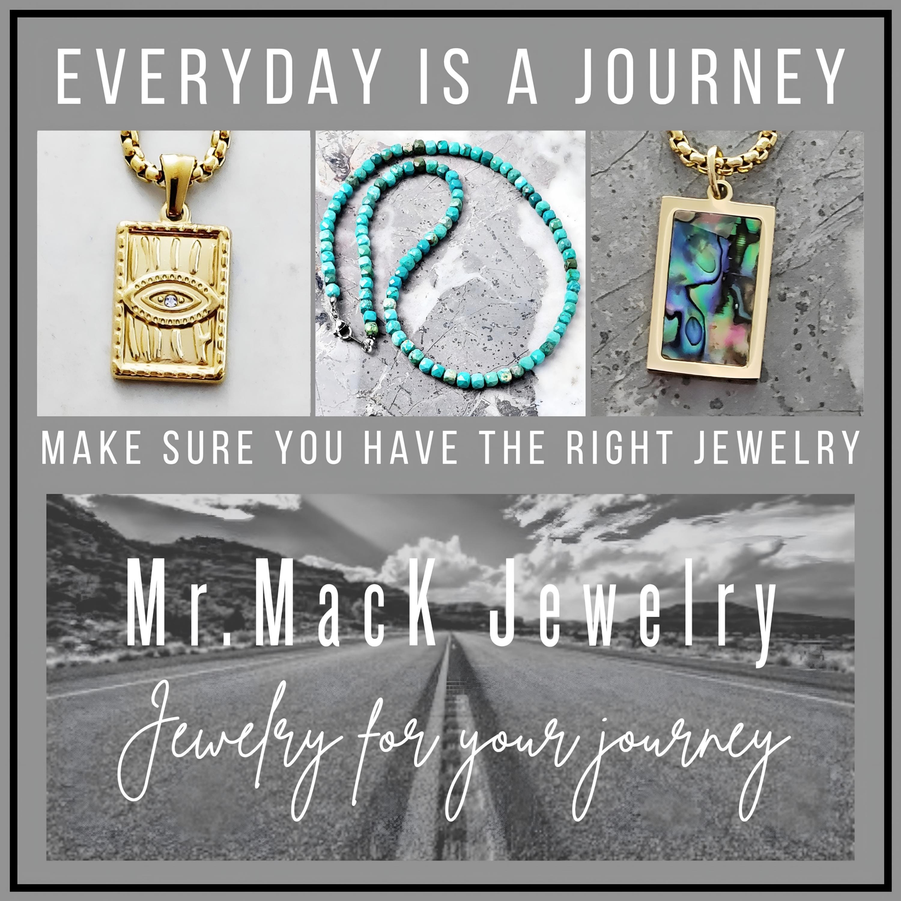 Men's TURQUOISE DOG TAG Necklace | Men's Turquoise Gemstone Inlay Gold ...