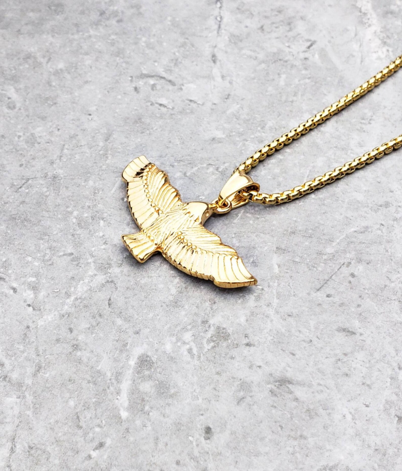 Men's tribal FLYING Eagle Necklace Men's - Etsy