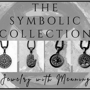 Men's "black SHINTO Tomoe" Necklace| Men's Black Stainless Steel ...