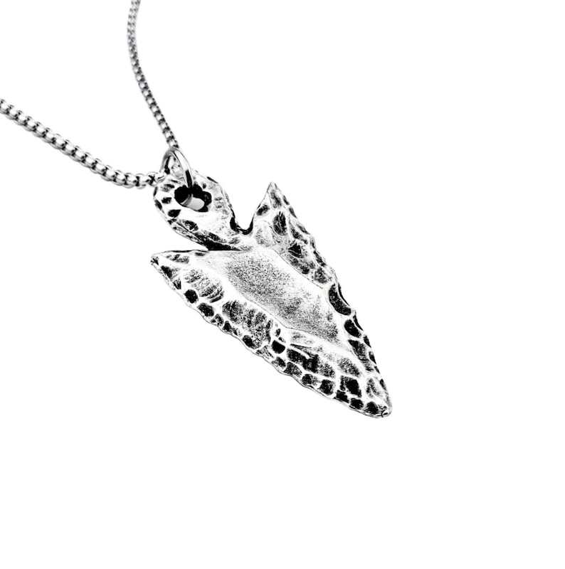 Men's rustic Arrowhead Necklace Men's - Etsy