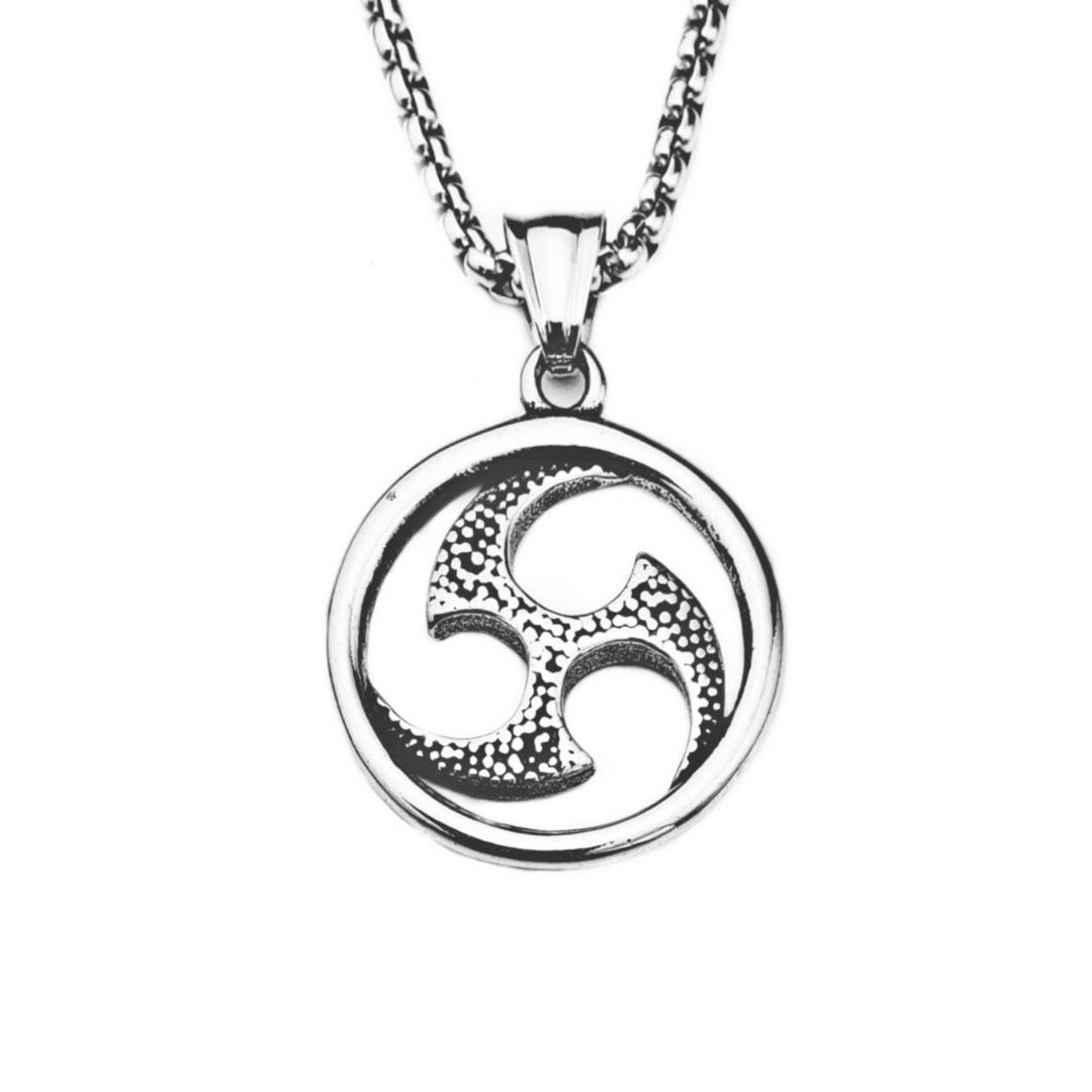 Men's SHINTO TOMOE Necklace | Men's Silver Stainless Steel Japanese ...