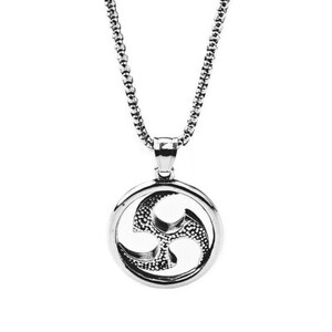 Men's SHINTO TOMOE Necklace | Men's Silver Stainless Steel Japanese ...