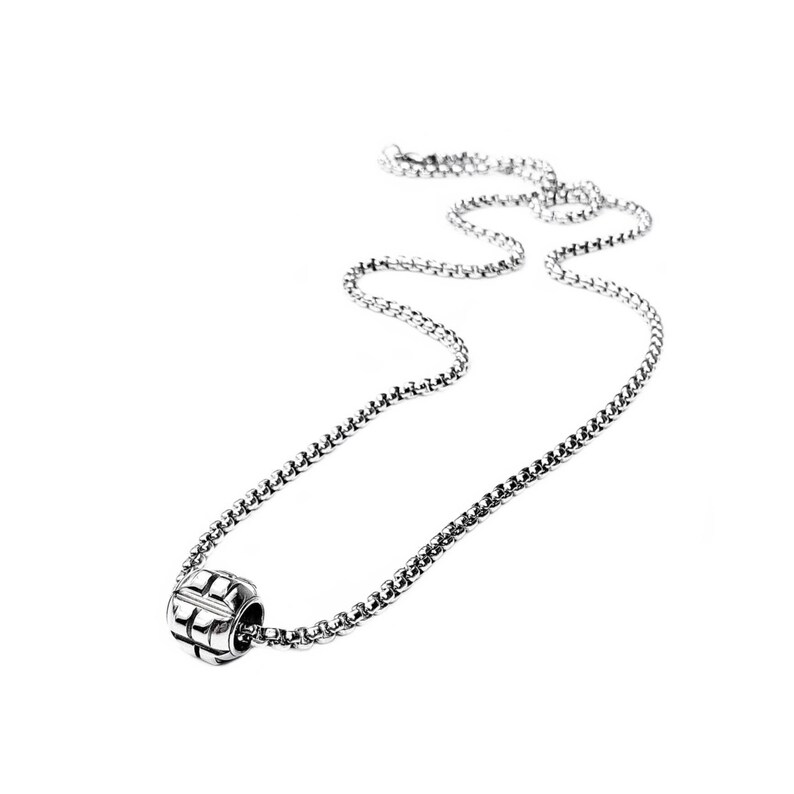 Men's silver Hex Necklace Men's Silver - Etsy