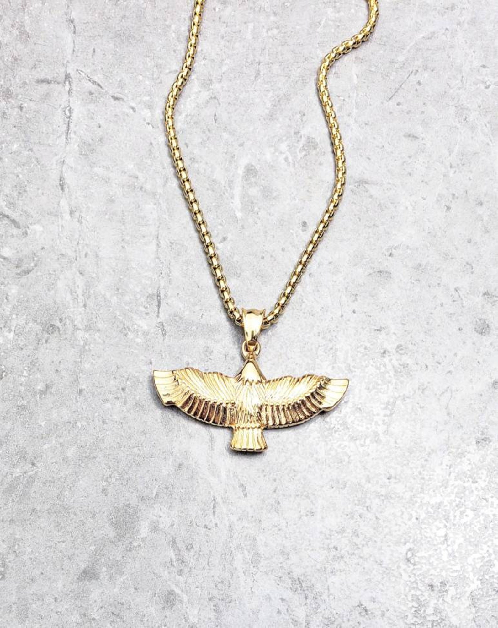 Men's tribal FLYING Eagle Necklace Men's - Etsy