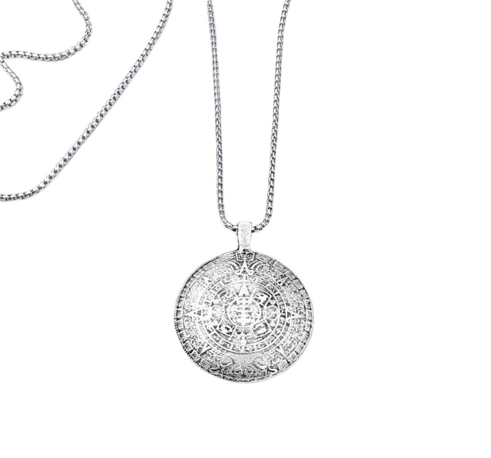 Men's aztec Medallion Necklace Men's - Etsy