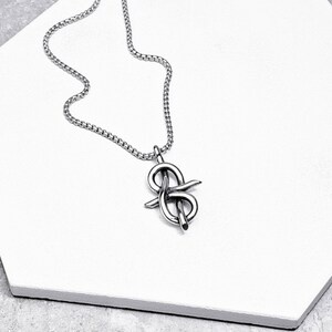 Men's TRIBAL INFINITY Necklace | Men's Silver Stainless Steel Tribal ...