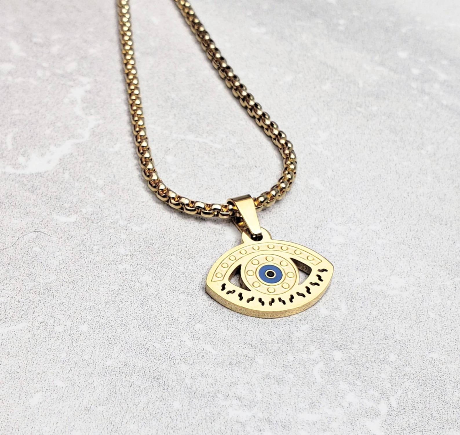 Men's protection EVIL Eye Necklace Men's - Etsy