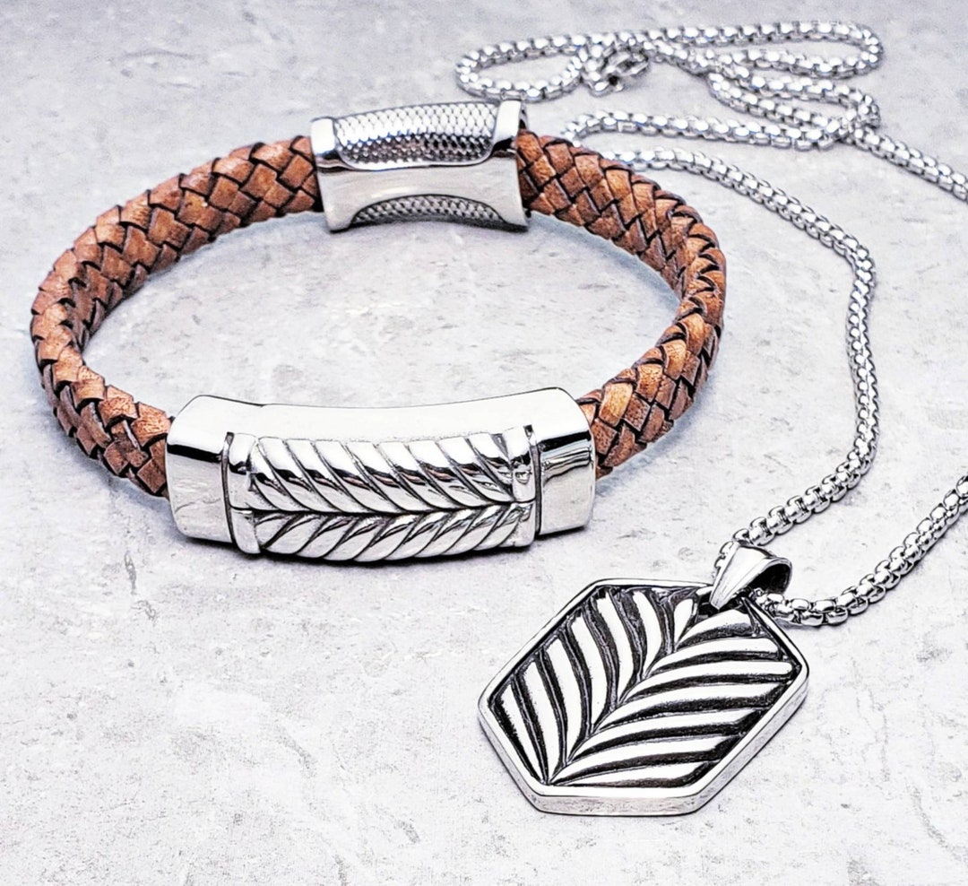 Men's chevron Shield Necklace Mens Silver Stainless Steel Chevron ...