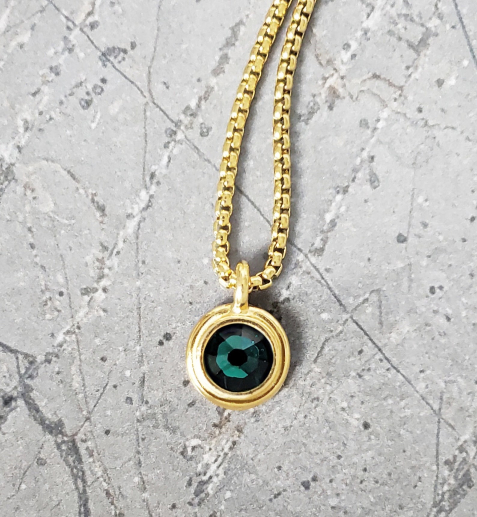 Men's GOLD EMERALD COIN Necklace | Men's Emerald Gemstone Gold ...