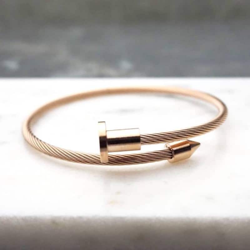 Gold Nail Wrap Bracelet - Etsy