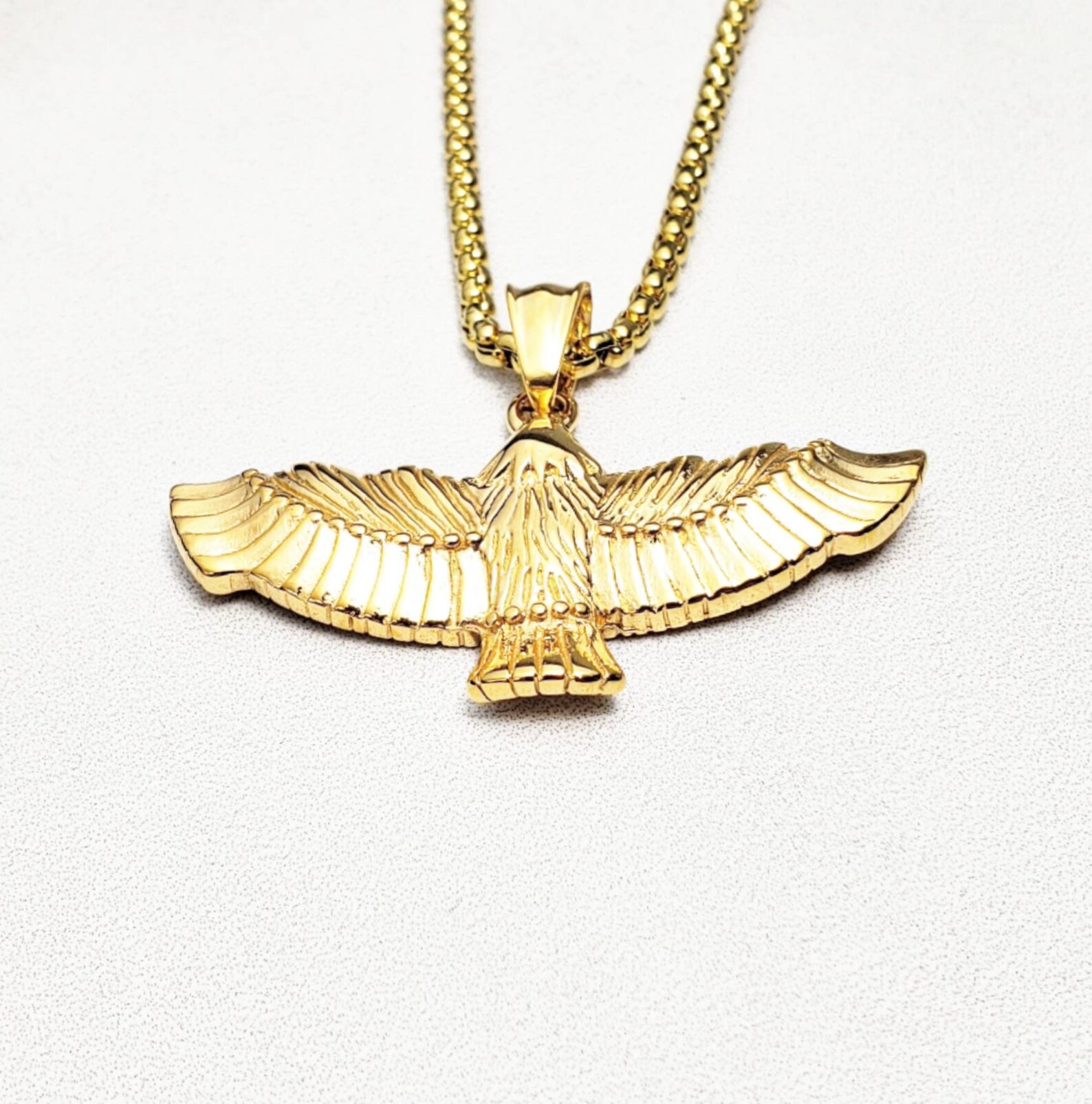 Men's tribal FLYING Eagle Necklace Men's - Etsy