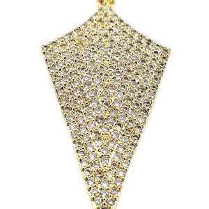 Men's "pave Arrowhead" Necklace| Men's Gold Pave Cubic Zirconia ...