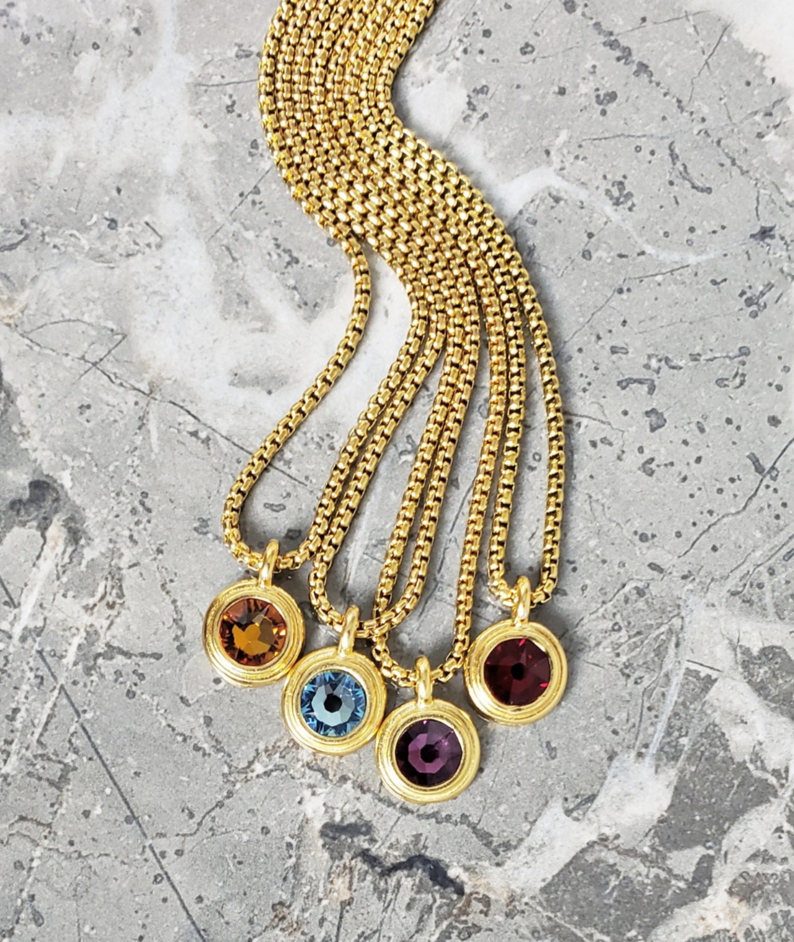 Men's GOLD AMETHYST COIN Necklace | Men's Amethyst Gold Stainless Steel ...