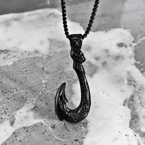 Stainless steel fish hook necklace store