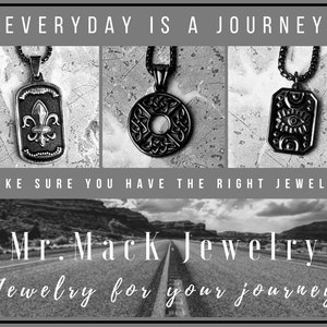 Men's "black SHINTO Tomoe" Necklace| Men's Black Stainless Steel ...