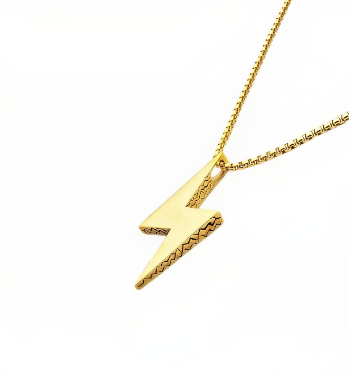 Men's thunder & Lightning Necklace Men's | Etsy