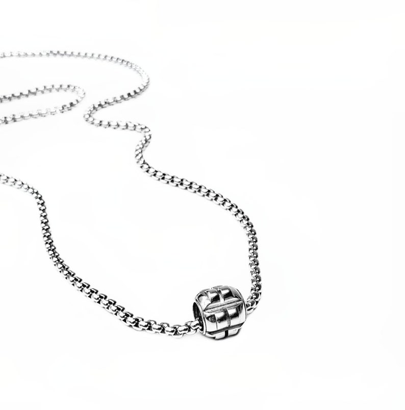 Men's silver Hex Necklace Men's Silver - Etsy