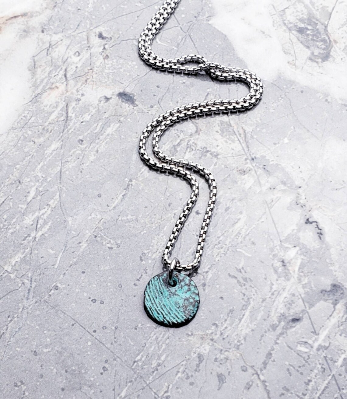 Men's rustic MYKONOS Coin Necklace Men's - Etsy