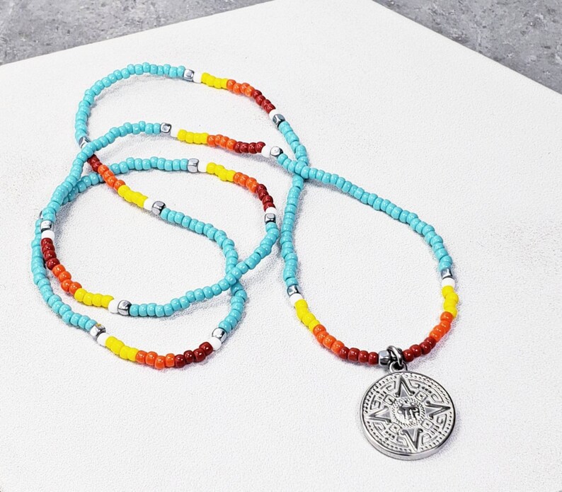 Men's aztec TRIBAL Turquoise Necklace - Etsy