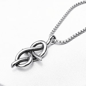 Men's TRIBAL INFINITY Necklace | Men's Silver Stainless Steel Tribal ...