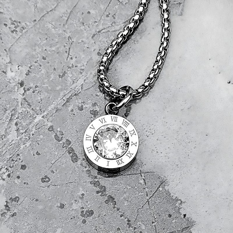 Roman Numeral Pendant - Etsy