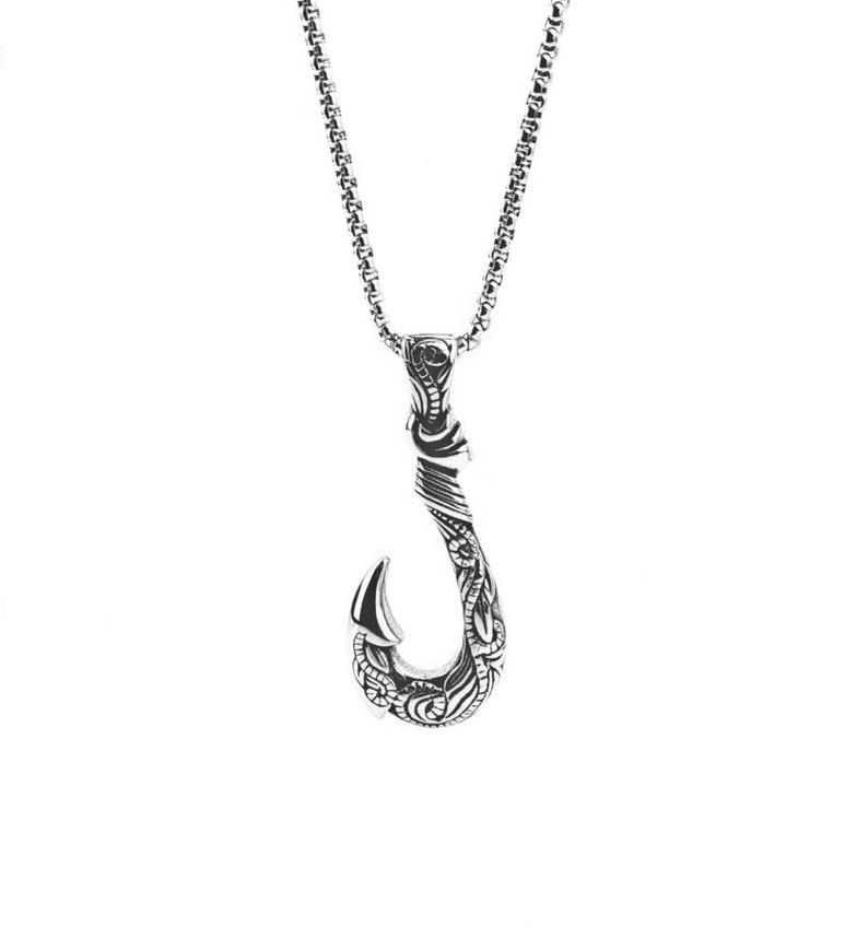 Men's maori FISH Hook Necklace Men's - Etsy