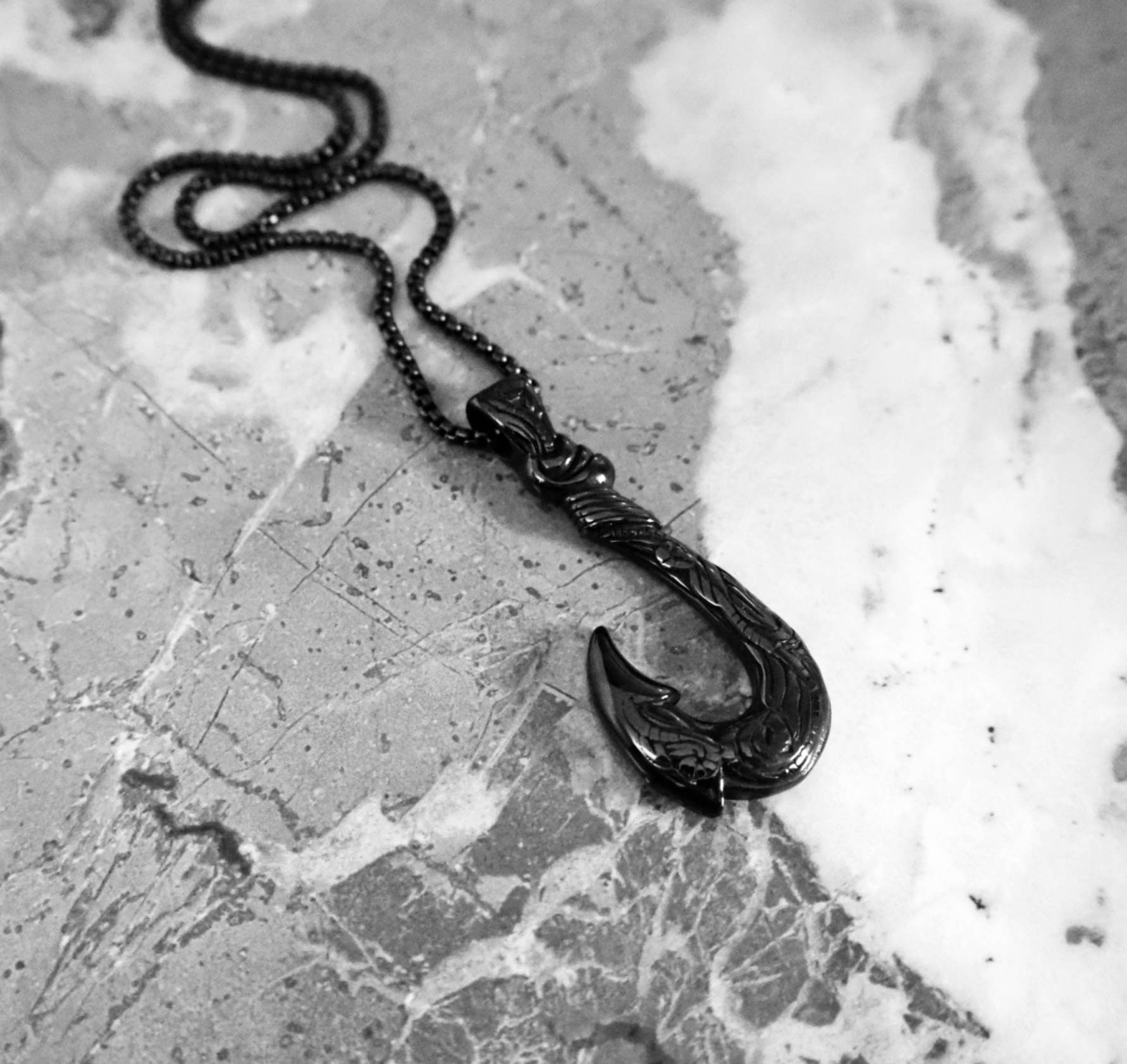 Men's maori FISH Hook Necklace Men's - Etsy