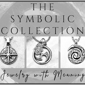 Men's shinto Tomoe Necklace Men's Silver Stainless Steel Japanese ...