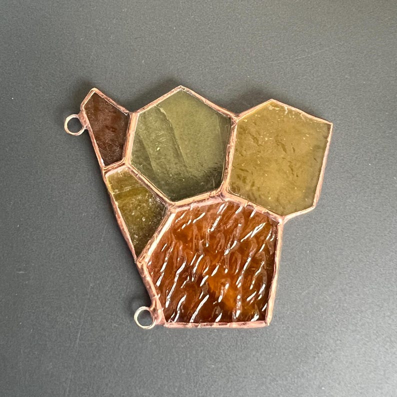 Honeycomb Sun Catchers | Yellow and Amber Glass | Vintage & Modern ...