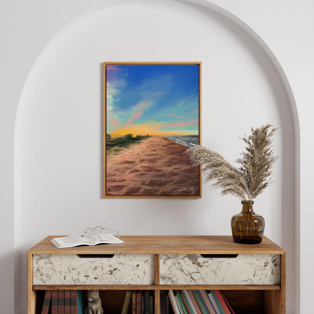 Flagler Beach Sunset || Colorful Digital Oil Painting Local Florida ...