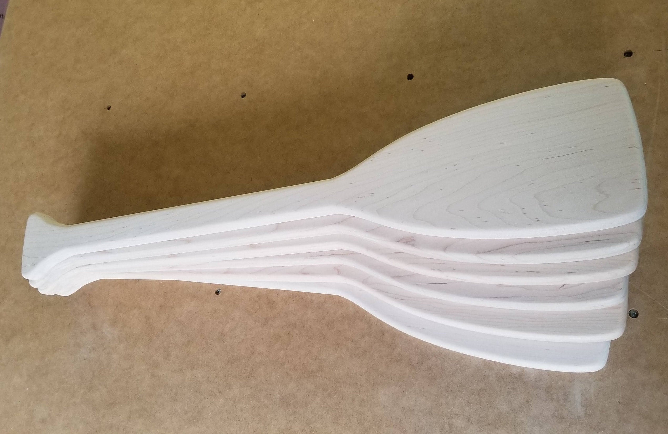 QTY 6, 30 Inch Long Flat Maple Wood Canoe Paddles. Unfinished Ready to ...