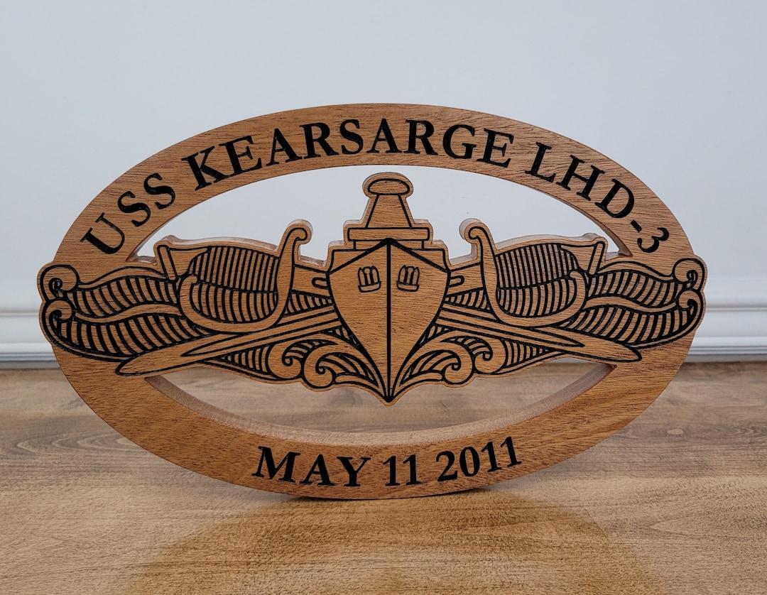 Custom Carved Military Warfare Specialist Insignia Plaque, SWO, ESWS ...