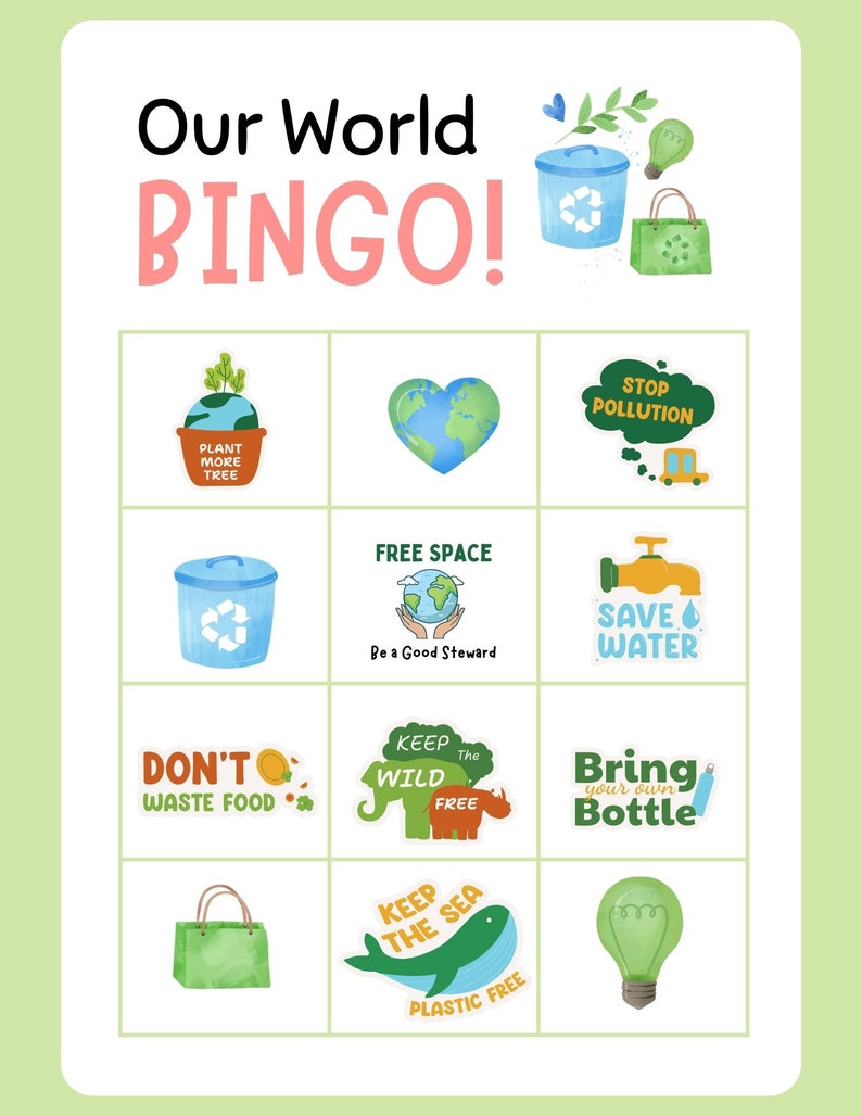 Earth Day Activity Pack – Bingo, Wordsearch & Coloring Pages (ages 5-8 ...